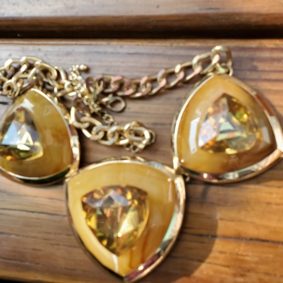 Jewelry | Multishades Of Gold Gaudy Bling Statement Necklace Faux ...